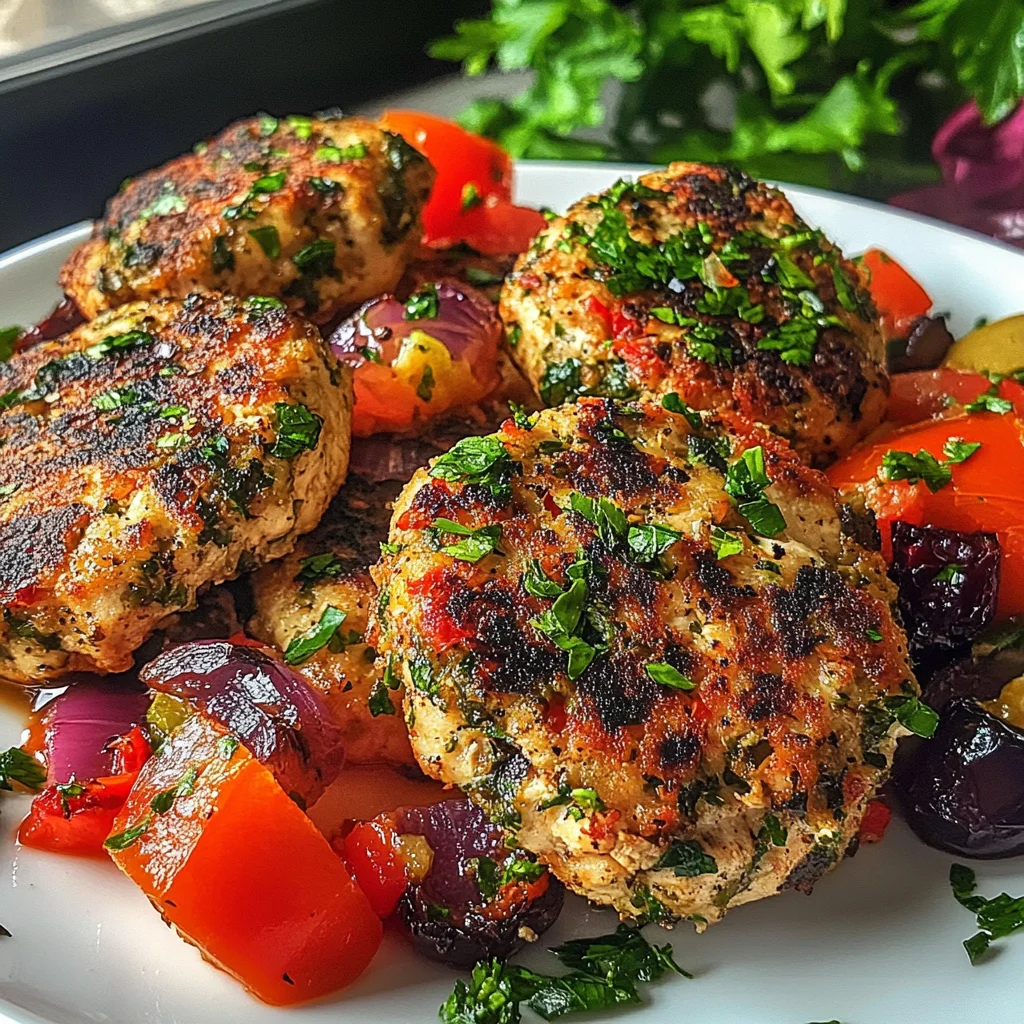 Mediterranean Chicken Patties – Flavorful & Healthy Meal - ovia recipes